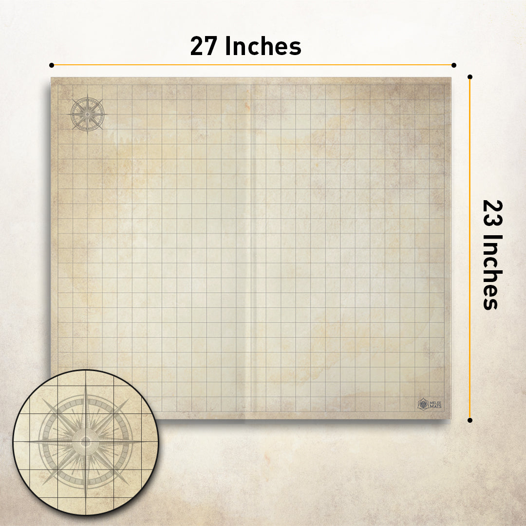 Distressed - The Original Battle Grid Game Board - Double Sided - 23"x ...