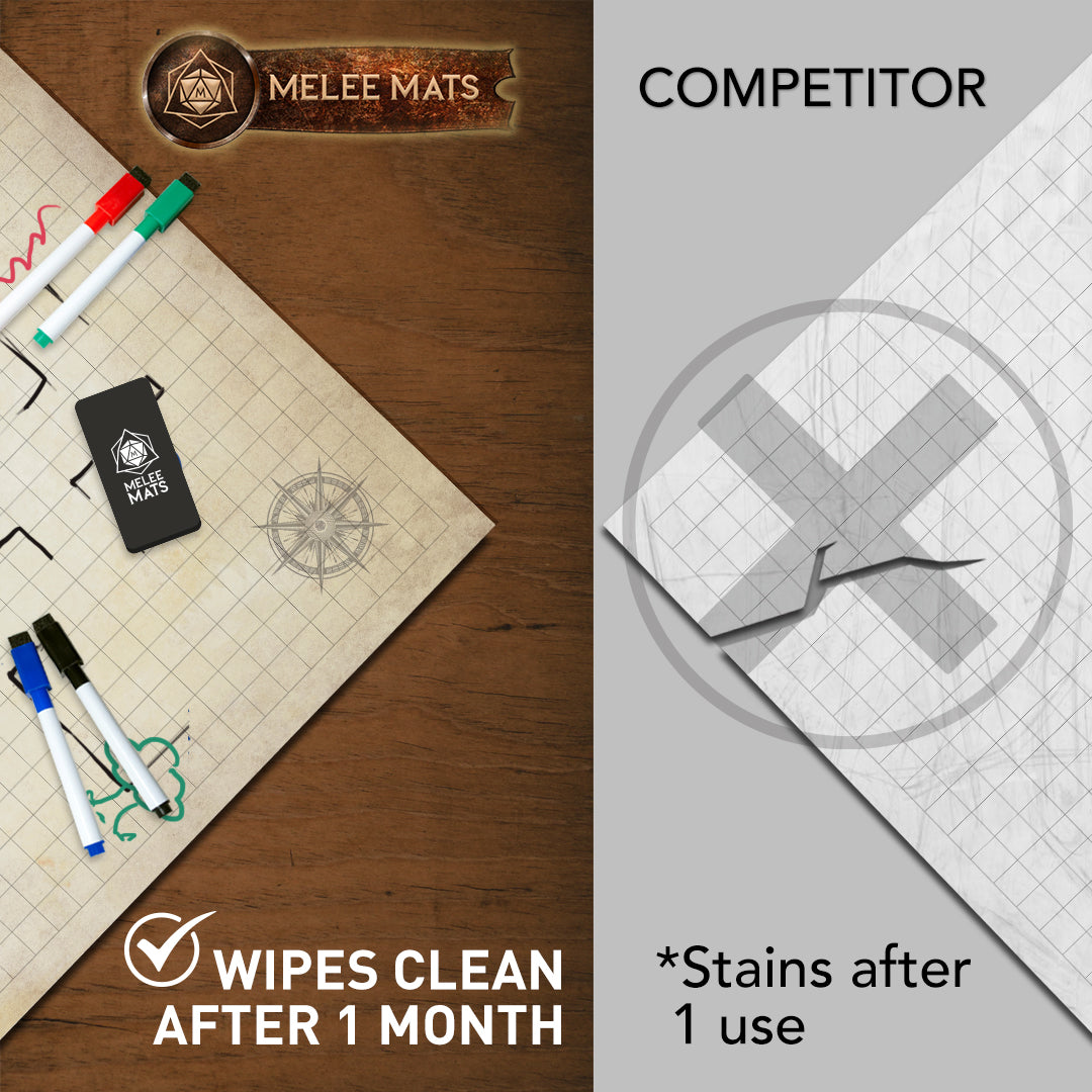 Distressed - The Original Battle Grid Game Board - Double Sided - 23"x ...